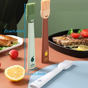 Silicone Basting Brush and Pastry Brush for Baking, Use as BBQ Grill Brush, Turkey Baster, Oil Brush for Cooking Brush - Food Brush - Sauce Brush for Kitchen - Silicone Brush Cooking (Green)