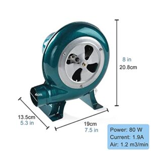 YITIE Blacksmith Forge Blower, BBQ Fan Air Blower, Fire Starter, Electric Air Bellow, Charcoal Chimney Starter Smoker Fan with Wind Regulator ( Size : 80W )