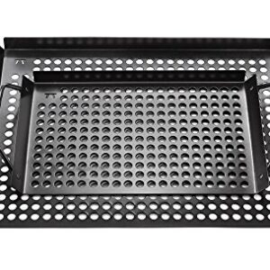 Outset 76452 Non-Stick Grilling and Bbq Grid, 7" x 11", 14" x 11", Set of 2 Black