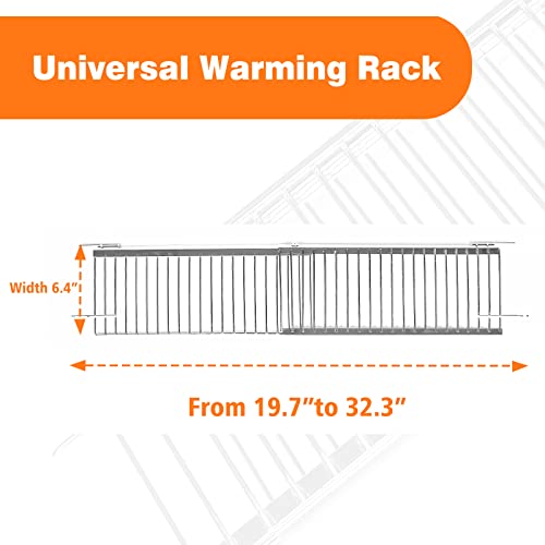 Utheer Universal Grill Warming Rack for Nexgrill 720-0830H 720-0888 720-0958B 720-0882A 720-0896 720-0830X 720-0888N 720-0925P Stainless Steel Adjustable Rack for Nexgrill Gas Grill Replacements