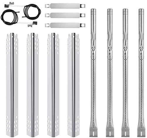 Grill Replacement Parts Kit for Charbroil Advantage Series 4 Burner 463240015 463344015 463240115 463343015 463433016 463432215 Models. Grill Burner Tube, Heat Plate, Crossover Tube and Igniter Kit.