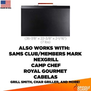 GriddleGuard Hard Cover Lid for Members Mark 36" 4-Burner Griddle - Made in USA (Black Aluminum)