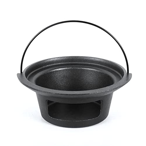 KAMaster New Cast Iron Ash Can with Embedded Handle for Large Big Green Egg,Must Haves Kamado Ash Basket Big Green Egg Accessories Kamado Joe Classic,Louisiana Grill LG24 and Other Similar Size Grill