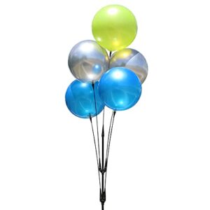 duraballoon - weatherproof reusable balloon cluster pole kit - helium free plastic outdoor balloons