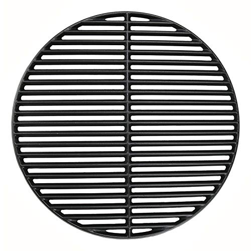 Uniflasy 18 Inch Cast Iron Cooking Grate for Kamado Joe KJ-HCICG Classic Joe KJ-23RHC Classic II KJ23NRHCI Classic III Stand-Alone Classic, Vision Grill VGKSS-CC2, B-11N1A1-Y2A