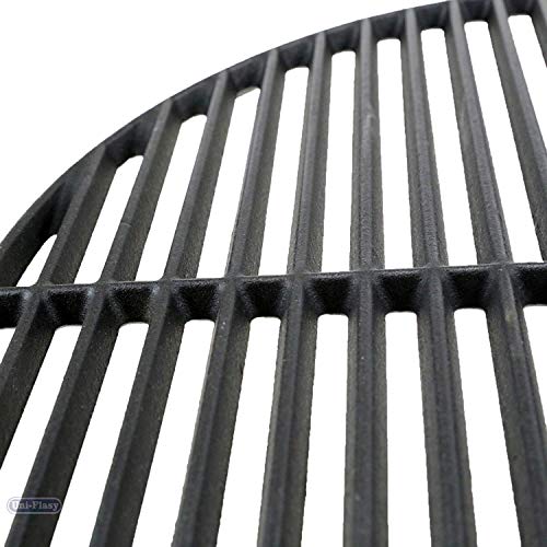 Uniflasy 18 Inch Cast Iron Cooking Grate for Kamado Joe KJ-HCICG Classic Joe KJ-23RHC Classic II KJ23NRHCI Classic III Stand-Alone Classic, Vision Grill VGKSS-CC2, B-11N1A1-Y2A