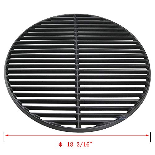 Uniflasy 18 Inch Cast Iron Cooking Grate for Kamado Joe KJ-HCICG Classic Joe KJ-23RHC Classic II KJ23NRHCI Classic III Stand-Alone Classic, Vision Grill VGKSS-CC2, B-11N1A1-Y2A