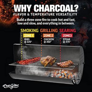 King-Griller Gambler Barrel Style Charcoal Grill