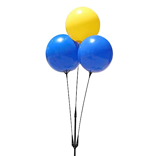 Balloon Bobber - Weatherproof Reusable Balloon Triple Cluster Pole Kit - Helium Free Plastic Outdoor Balloons