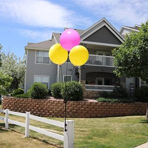 Balloon Bobber - Weatherproof Reusable Balloon Triple Cluster Pole Kit - Helium Free Plastic Outdoor Balloons