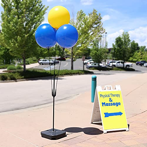 Balloon Bobber - Weatherproof Reusable Balloon Triple Cluster Pole Kit - Helium Free Plastic Outdoor Balloons