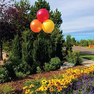 Balloon Bobber - Weatherproof Reusable Balloon Triple Cluster Pole Kit - Helium Free Plastic Outdoor Balloons