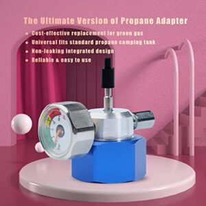 YUXIVCNE Airsoft Propane Filling Adapter for Green Gas with Pressure Gauges and Thimble Protective Cover Use with Propane Camping Tank