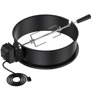 onlyfire upgrade chrome plated steel rotisserie ring kit for weber 18 inch kettle charcoal grills