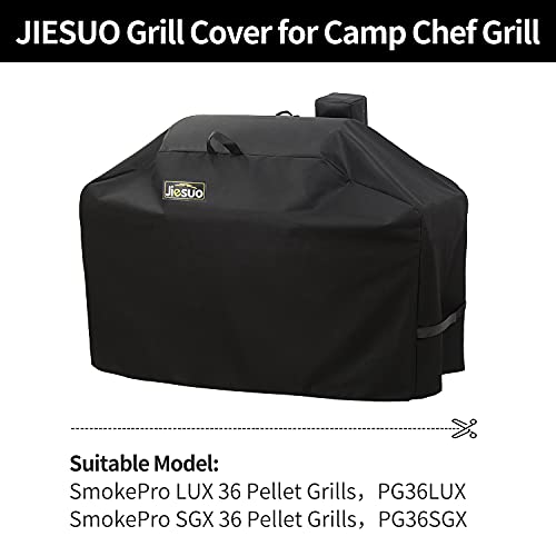 Jiesuo Grill Cover for Camp Chef 36 Inch Pellet Grills, SmokePro LUX 36, SmokePro SGX 36, Heavy Duty Waterproof Grill Cover for Camp Chef Grill