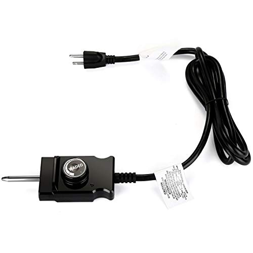 WADEO Adjustable Thermostat Probe Control Cord for Masterbuilt Smokers Cord Replacement.(15A Max, 110V)