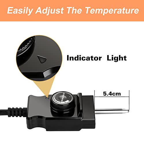 WADEO Adjustable Thermostat Probe Control Cord for Masterbuilt Smokers Cord Replacement.(15A Max, 110V)