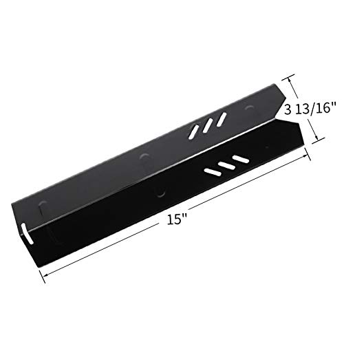 Rejekar Porcelain Steel Heat Plate for Backyard Grill BY12-084-029-98, Backyard GBC1255W, Uniflame GBC1059WB, Dyna Glo DGF493BNP DGF510SBP, 15 inch Heat Shield Tent Flame Tamer Burner Cover