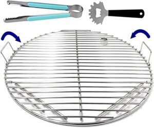 zhouwhjj bbq stainless steel 19.5 inches round cooking grate cooking grid fit for akorn kamado ceramic grill and other grills