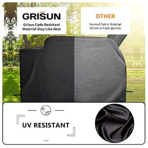 Grisun DC Grill Cover for Green Mountain Grills Davy Crockett Grill, Anti-Fade Waterproof Wood Pellet Grill Cover, with Fastening Straps, Replacement for gmg-4012