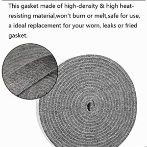 Gasket for Big Green Egg Large, Big Green Egg Parts Accessories, High Temp Material Gasket Replacement for Big Green Egg Large and XLarge, Self Stick 15Ft Long,7/8" Wide,with Scraper