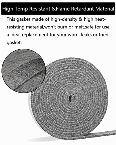 Gasket for Big Green Egg Large, Big Green Egg Parts Accessories, High Temp Material Gasket Replacement for Big Green Egg Large and XLarge, Self Stick 15Ft Long,7/8" Wide,with Scraper