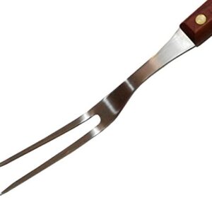 Sunrise Kitchen Supply Stainless Steel Turner Spatula & Meat Fork with Wood Handle (10.5" Fork)