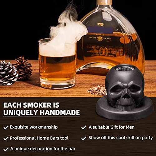 Cocktail Smoker Kit with Torch - 4 Flavors Wood Chips for Whiskey & Bourbon - Whiskey Smoker Kit for Drink - Smoked Infuser Gifts for Whiskey Lovers, Men, Dad, Father, Husband (No Butane)