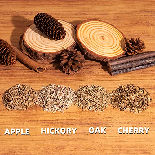 Cocktail Smoker Kit with Torch - 4 Flavors Wood Chips for Whiskey & Bourbon - Whiskey Smoker Kit for Drink - Smoked Infuser Gifts for Whiskey Lovers, Men, Dad, Father, Husband (No Butane)