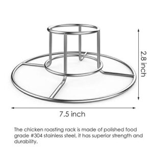 RUSFOL Beercan Chicken Rack, Stainless Steel Chicken Stand for Smoker and Grill