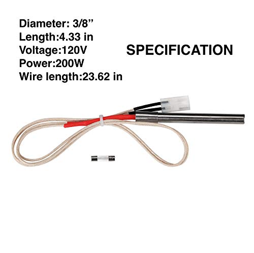 GRILLME Replacement Hot Rod Ignitor Kit for Pit Boss Pellet Grills,Hot Rod Replacement for Pit Boss and Camp Chef Wood Pellet Grills Replacement Hot Rod