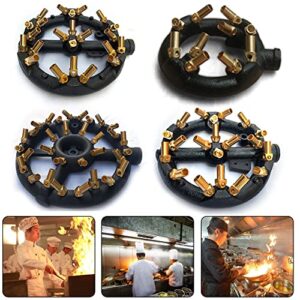 Natural Gas Jet Burner For Chinese Wok Range, Grilling, Stir Fry - Cast Iron Body Round Nozzle Jet Burner with 10/20/23/32 Brass Tips - Up 80,000 BTU (23 Tip)