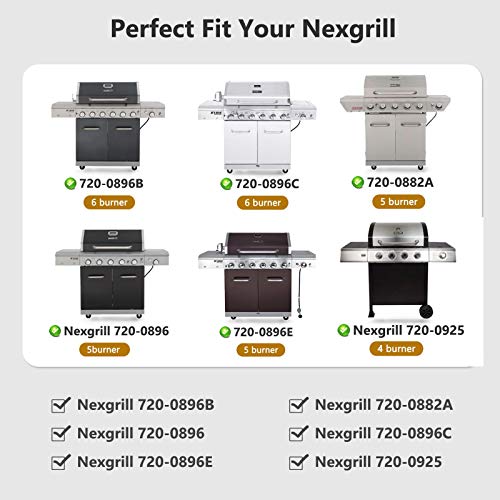 Criditpid Replacement Parts for Nexgrill 720-0896B 720-0882A 720-0896 720-0925 720-0896C 720-0896E Grill, Grill Heat Plates Shield Burner Tubes Parts for Nexgrill 6 Burner 720-0896B Grill