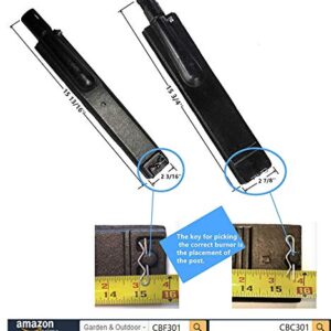 Hongso 16.5“ Heat Plates and 15.75" Cast Iron Burners for Barbeques Galore Turbo STS 720-0057 XG4TDN Elite XG5TDN, Nexgrill 720-0057 Grill Models