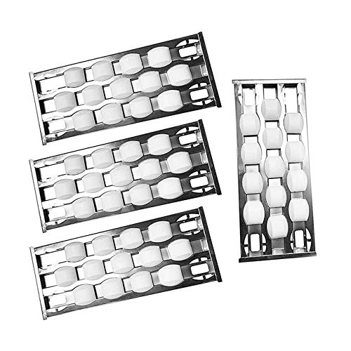 BBQ funland SH4751 (4-Pack) Stainless Steel Heat Plate, Heat Shield Replacement for Select Turbo Gas Grill Models (16 1/2" x 6 1/2")