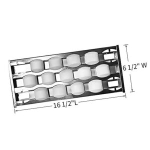 BBQ funland SH4751 (4-Pack) Stainless Steel Heat Plate, Heat Shield Replacement for Select Turbo Gas Grill Models (16 1/2" x 6 1/2")