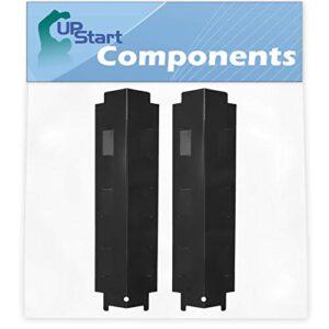 2-pack bbq grill heat shield plate tent replacement parts for thermos 461633514 - compatible barbeque porcelain steel flame tamer, guard, deflector, flavorizer bar, vaporizer bar, burner cover 14 5/8"