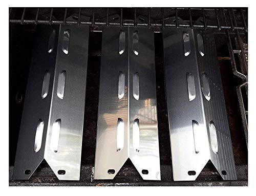 Grill Replacement Parts for Kenmore 146.23678310, 146.23679310, 640-05057371-6, 640-05057373-6 Gas Grills, Stainless Steel Grill Heat Plate, Heat Shield Tent, Burner Cover, Flame Tamer, 3 Pack