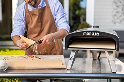 Mimiuo Outdoor Gas Pizza Ovens Portable Stainless Steel Gas Pizza Grilling Stove with 13" Pizza Stone & 12 x 14 inch Foldable Pizza Peel - (Classic G-Oven Series)