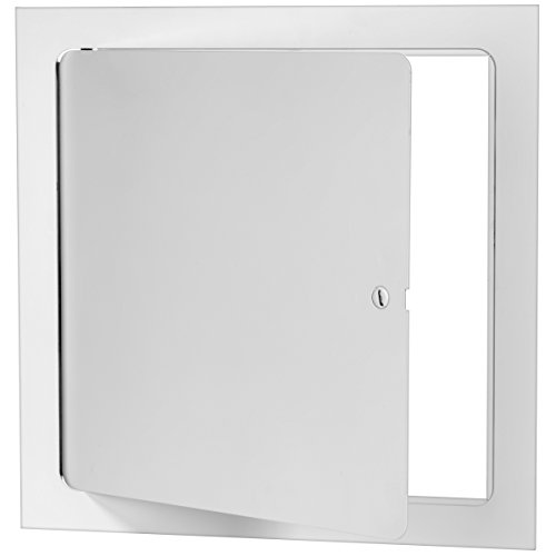 Premier 5000 Series Commercial Grade Steel Access Door, 12 x 12 Flush Universal Mount, White (Screwdriver Latch)