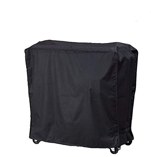 J&C 35x20x34in Cooler Cart Cover-Black Waterproof UV Resistant Patio Rolling Cooler for Most of 80 QT Patio Ice Chest Party Bar and Outdoors Rolling Cooler with Wheels