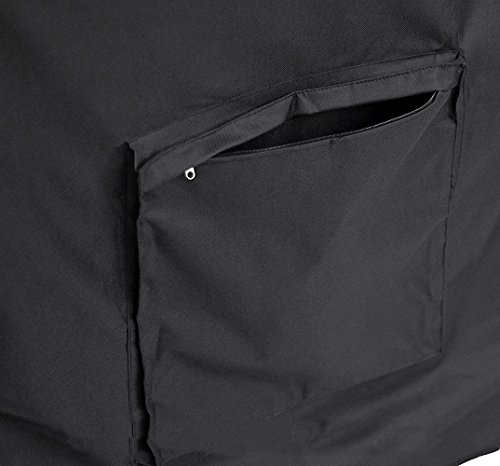 J&C 35x20x34in Cooler Cart Cover-Black Waterproof UV Resistant Patio Rolling Cooler for Most of 80 QT Patio Ice Chest Party Bar and Outdoors Rolling Cooler with Wheels