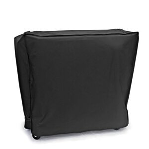 J&C 35x20x34in Cooler Cart Cover-Black Waterproof UV Resistant Patio Rolling Cooler for Most of 80 QT Patio Ice Chest Party Bar and Outdoors Rolling Cooler with Wheels