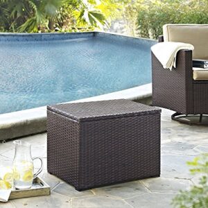 Crosley Furniture Palm Harbor Outdoor Wicker 60-Quart Cooler - Brown