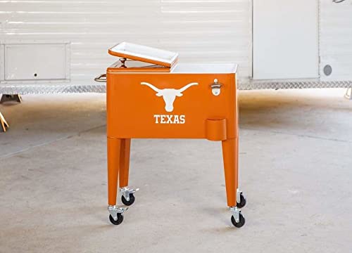 Leigh Country TX 93785 60qt. Rolling Cooler, Texas Longhorn, Orange