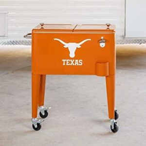 Leigh Country TX 93785 60qt. Rolling Cooler, Texas Longhorn, Orange