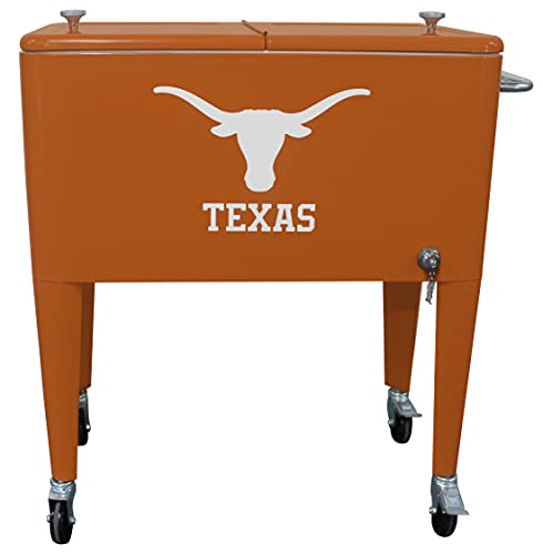 Leigh Country TX 93785 60qt. Rolling Cooler, Texas Longhorn, Orange