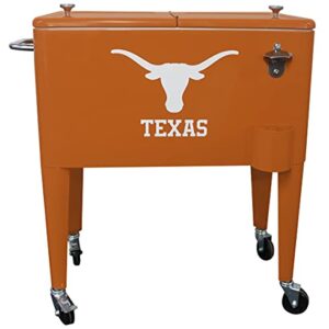 Leigh Country TX 93785 60qt. Rolling Cooler, Texas Longhorn, Orange