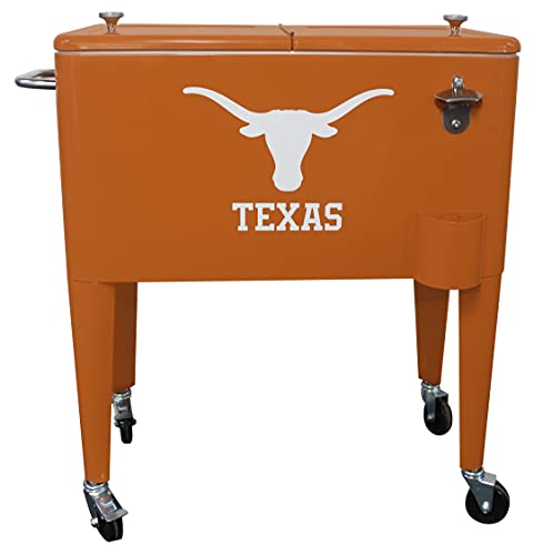 Leigh Country TX 93785 60qt. Rolling Cooler, Texas Longhorn, Orange