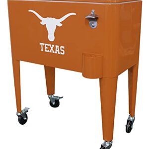 Leigh Country TX 93785 60qt. Rolling Cooler, Texas Longhorn, Orange